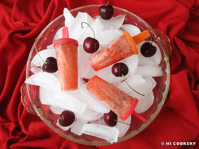 Black Cherry Sparkling Ice Pops | HI COOKERY